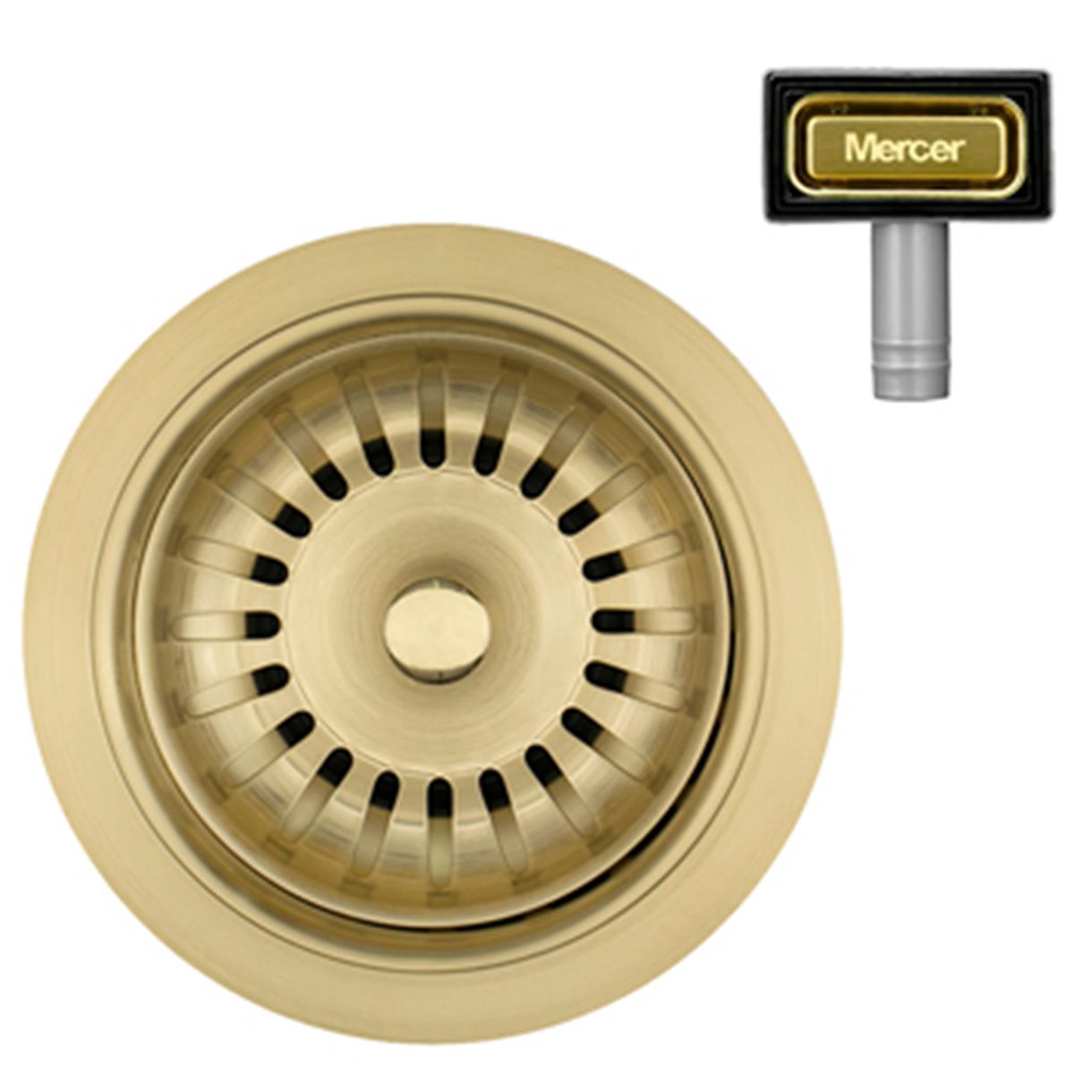 Aurora Brass Waste Kit - Rectangle Overflow | Mercer | Mercer NZ