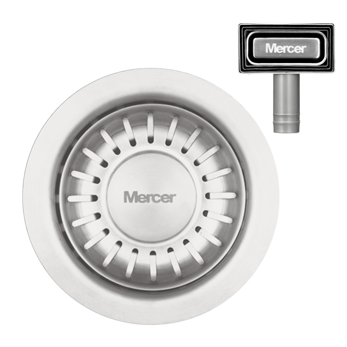 Aurora Stainless Waste Kit - Rectangle Overflow | Mercer | Mercer NZ